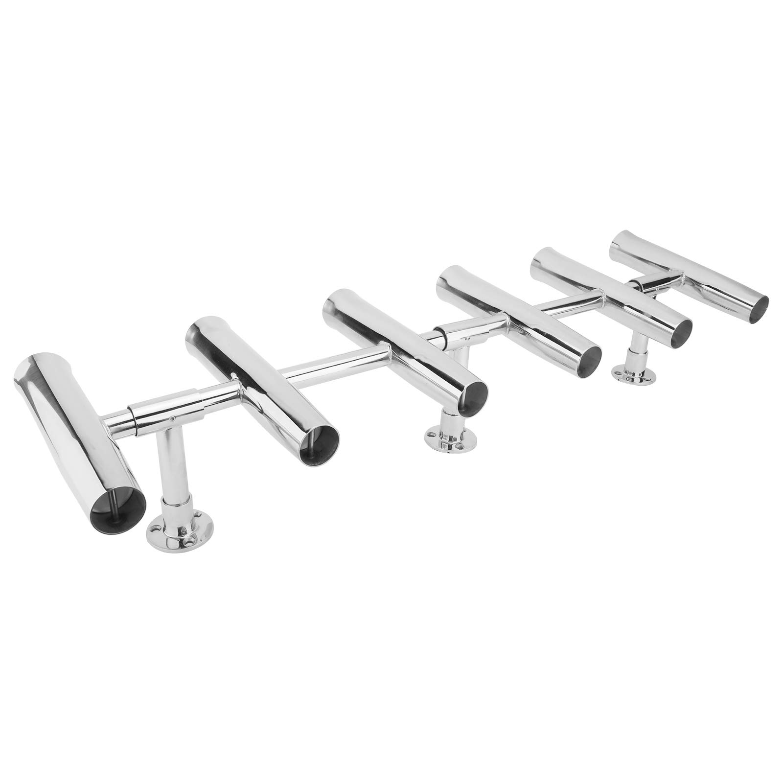 Snapklik.com : 6 Tube Stainless Rocket Launcher Rod Holders Adjustable ...