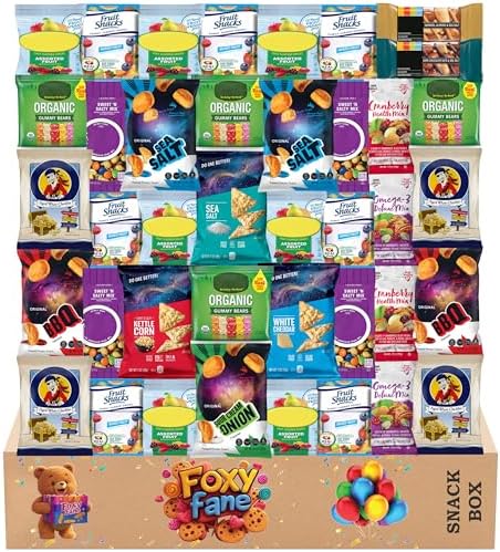 Amazon.com : Foxy Fane 40 count Gluten-Free Healthy Snack Box - Premium ...