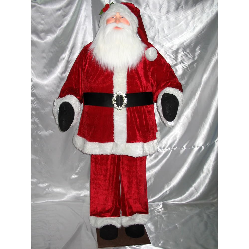 Vickerman 6' Red Velvet Standing or Sitting Santa - Unlit - Indoor Use ...