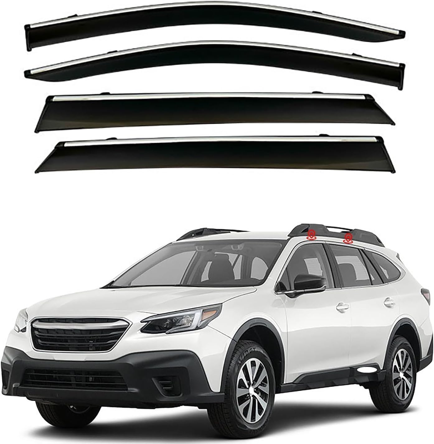 Wind Deflectors for Subaru Outback 2021 2022 2023, WIND RAIN SUN SMOKE ...