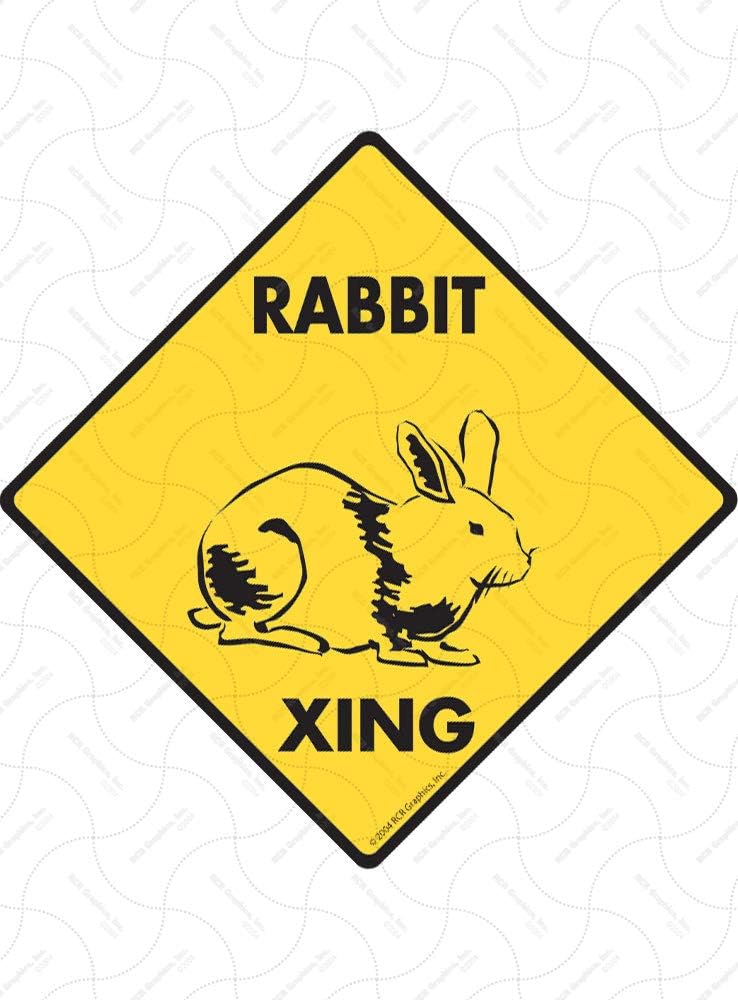 Amazon.com: Rabbit Xing Sign - Caution Rabbit Crossing Sign (12" x 12 ...
