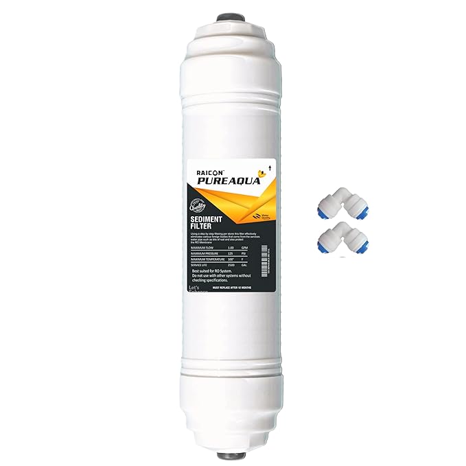 RAICON AQUA PURE Inline Sediment Filter with Pushfit Elbow and Blue ...