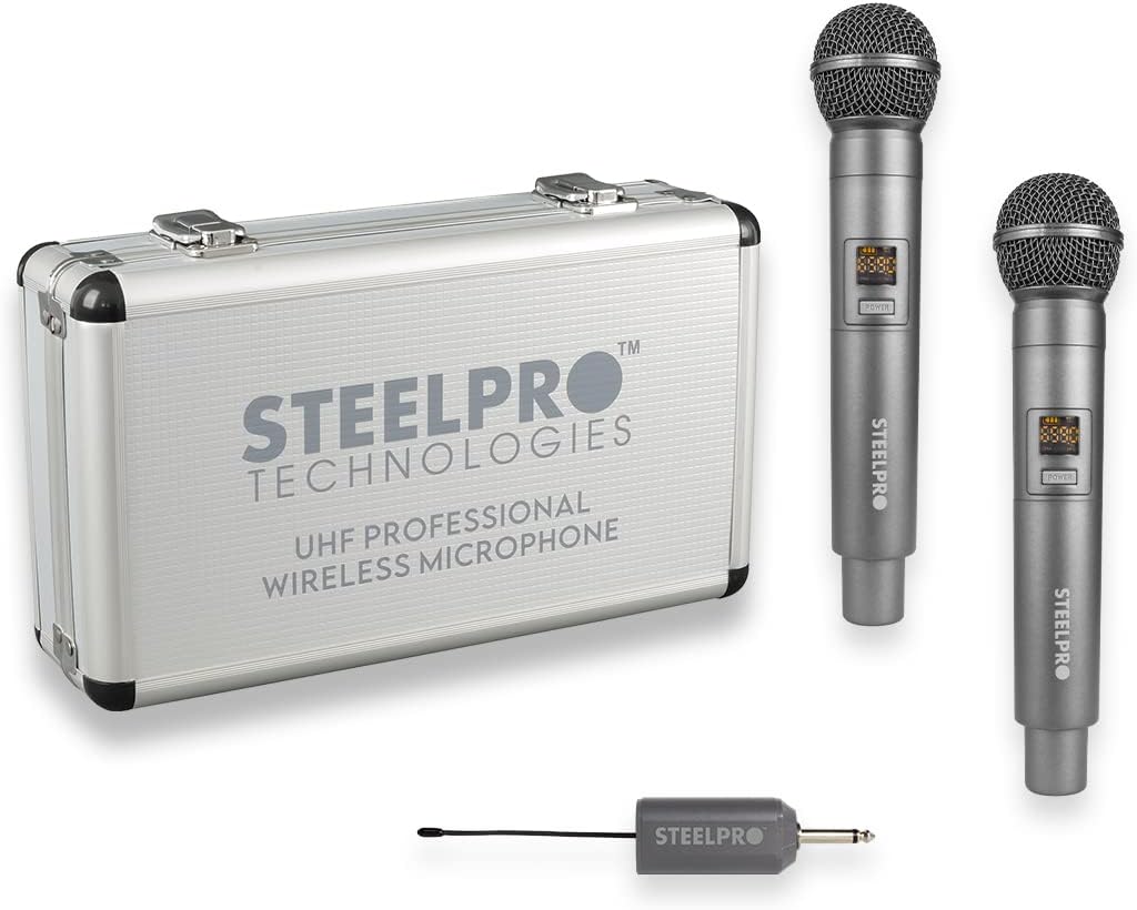 STEREN Sistema Profesional Micrófonos Inalámbricos UHF| wr-809 UHF ...