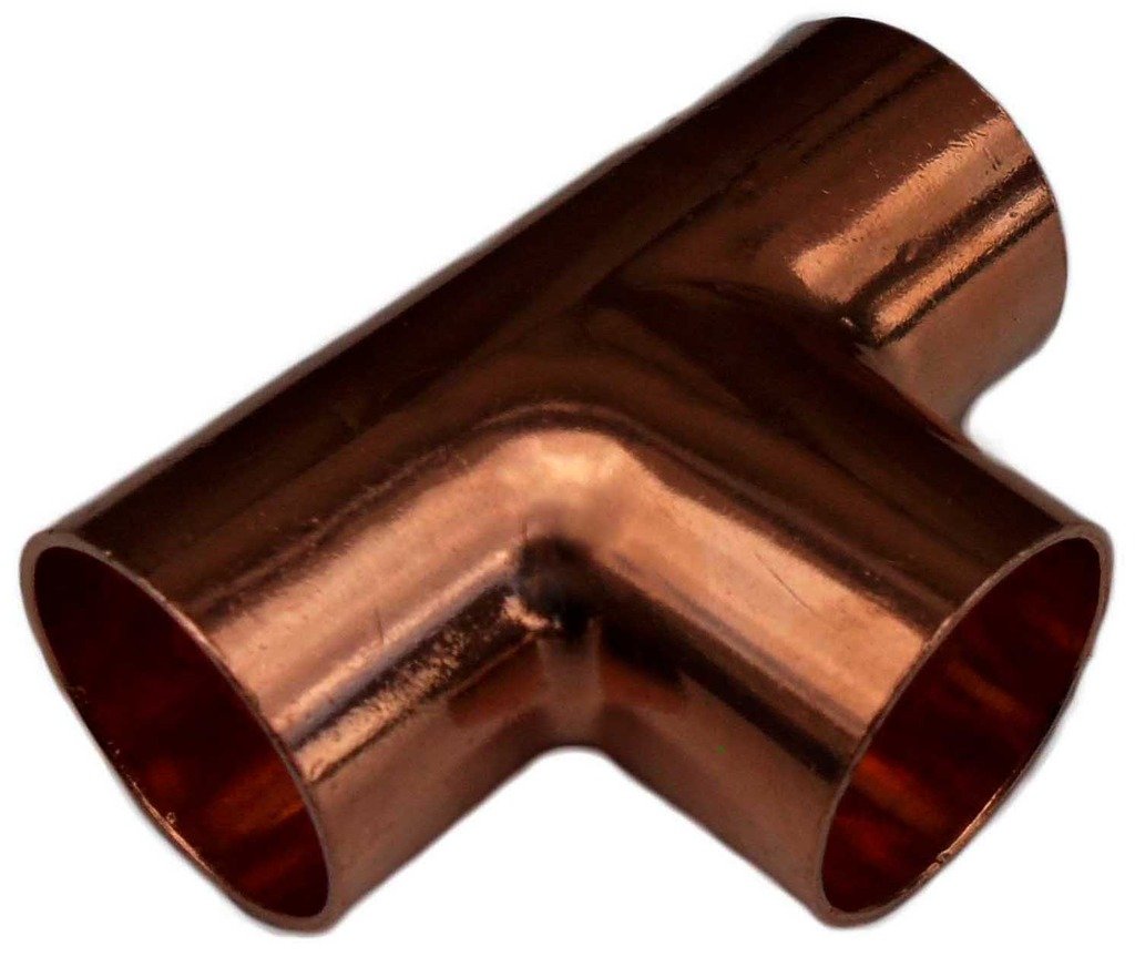 Copper Tee, Copper Pipe Fittings, Inner Diameter - 1/2 inch (12.7mm ...