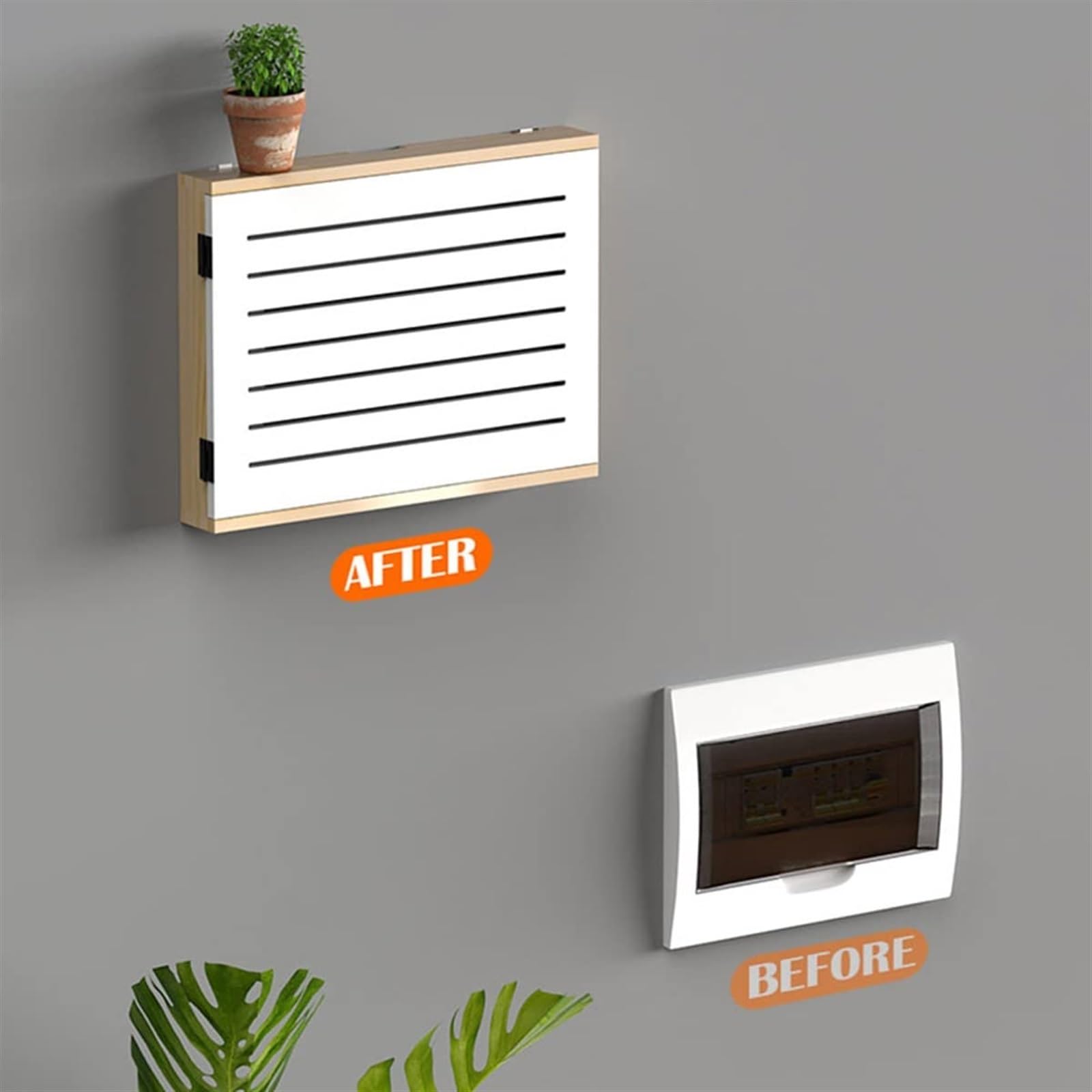 Utility Box Cover Electric Meter Box Cover, Solid Wood Decorative ...