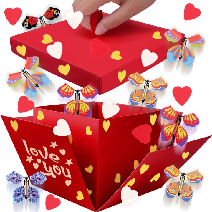 Amazon.com: Butterfly Explosion Gift Box, Love You, DIY Unique ...