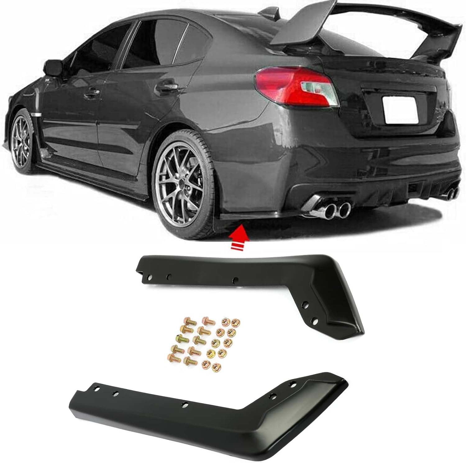 Amazon.com: ECOTRIC Rear Bumper Valance Lip Spoiler Compatible with ...