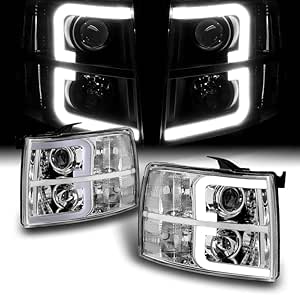 Amazon.com: HYPERSPEED DRL LED Strip Headlight + Bumper Lamps 4PCS Fit ...