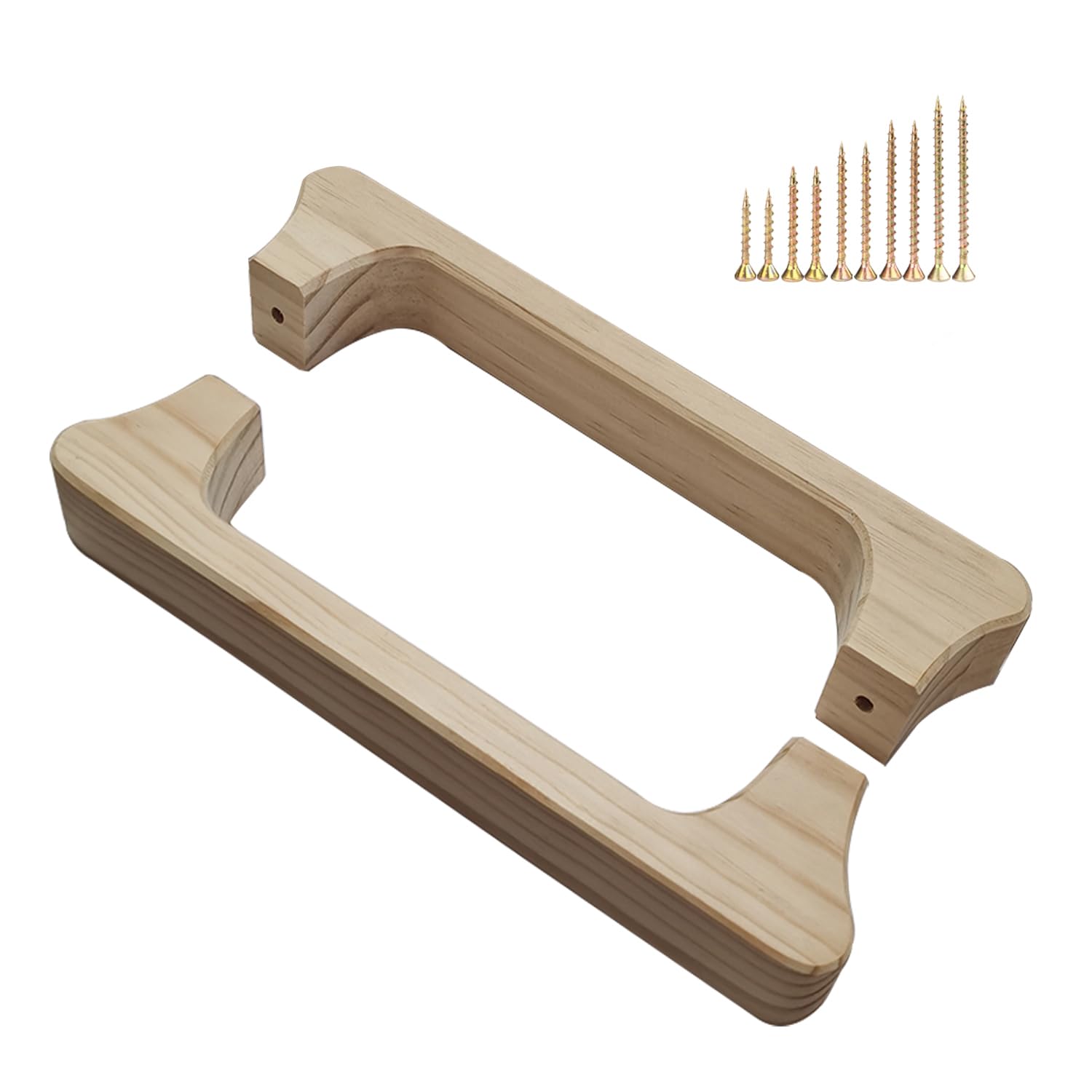 Amazon.com: NUIBY Solid Large Wooden Door Pull Handle, for Inside and ...