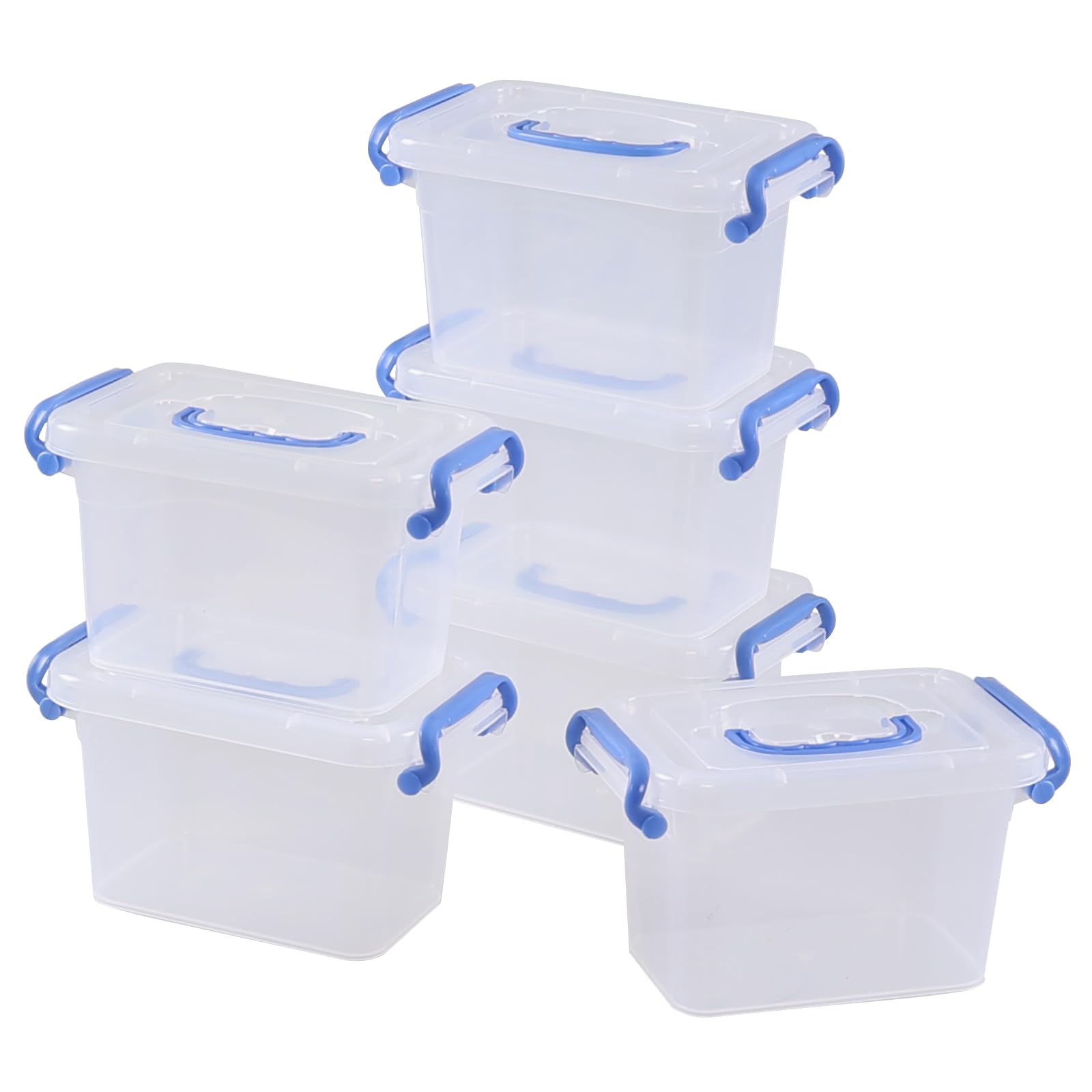 Amazon.com - Lasbily 6 Packs Mini Plastic Clear Storage Box Container ...