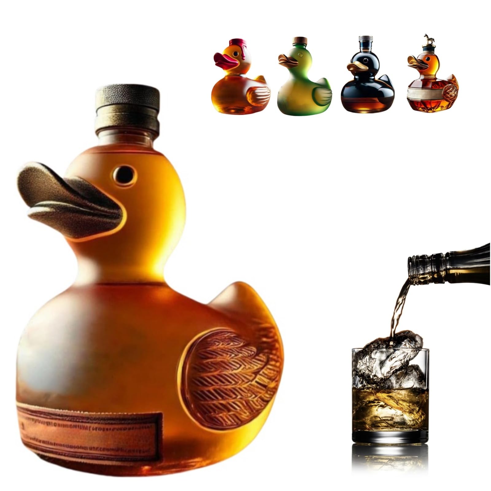 Amazon.com: HGRYNDRO Funny Whiskey Duck Bottle,Vellichors 10 Oz ...