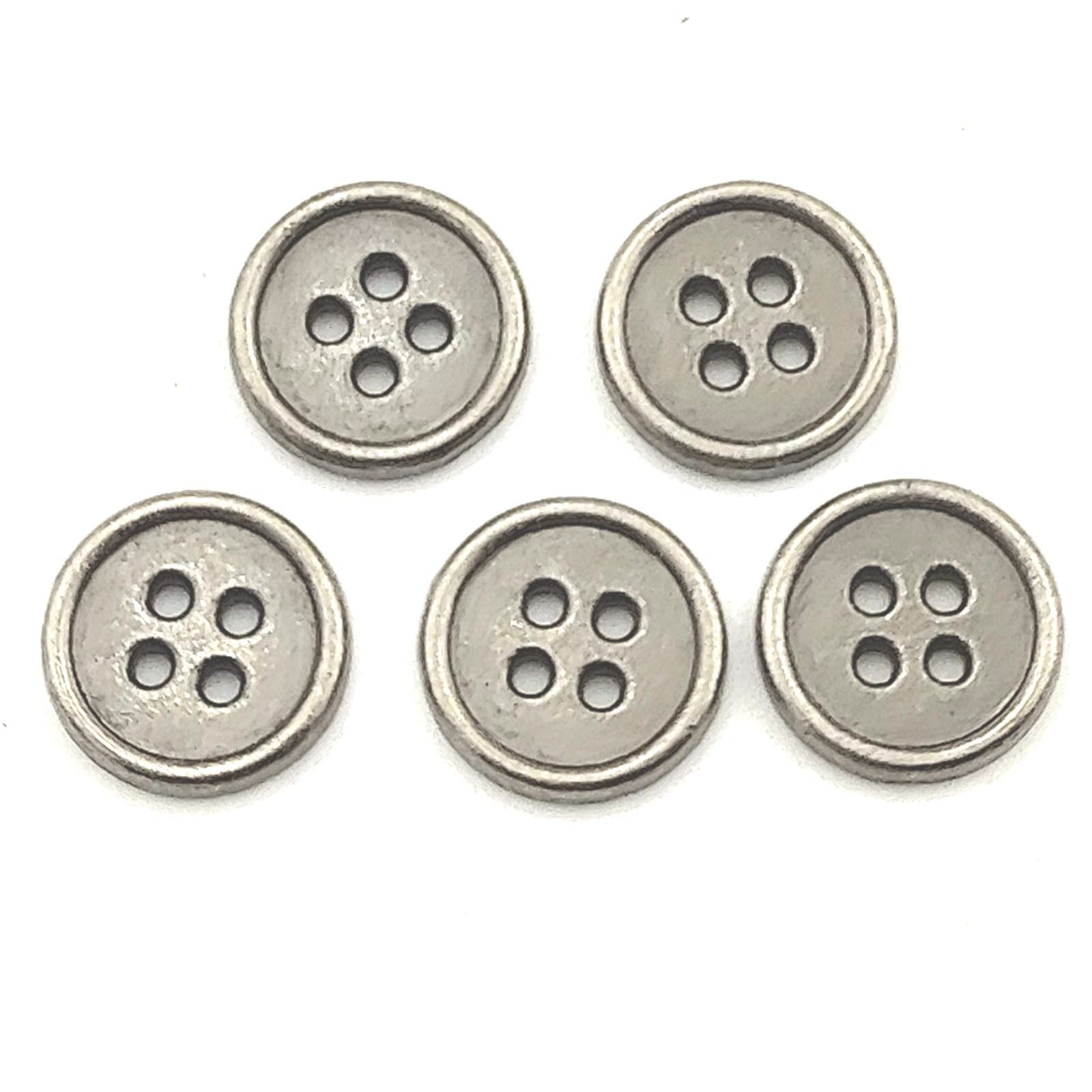 Amazon.com: YOOGCORETT 50pcs Antique Silver Metal Buttons Vintage Style ...