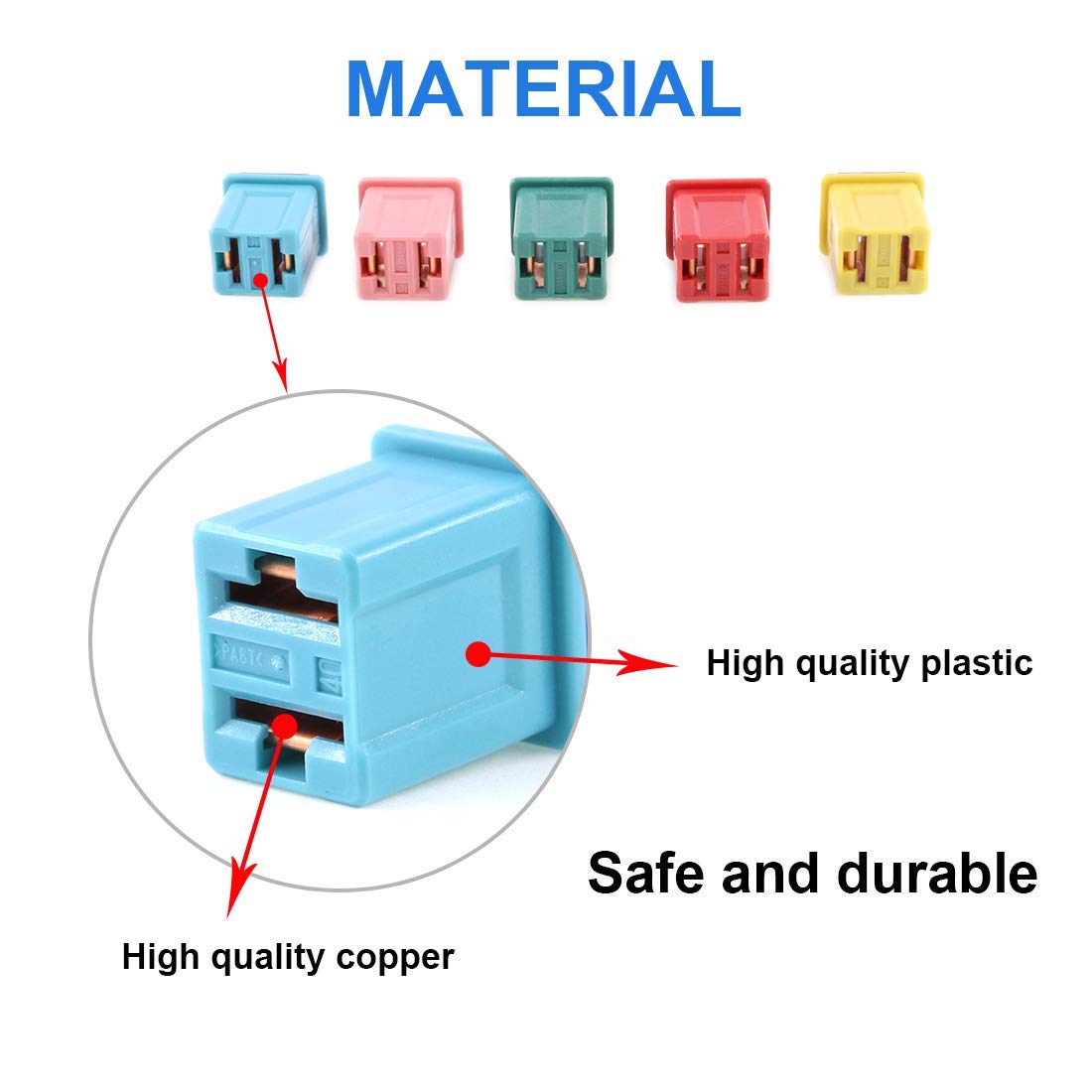 Snapklik.com : 5 Pack Low Profile Mini Jcase Fuse 40 Amp Compatible For ...