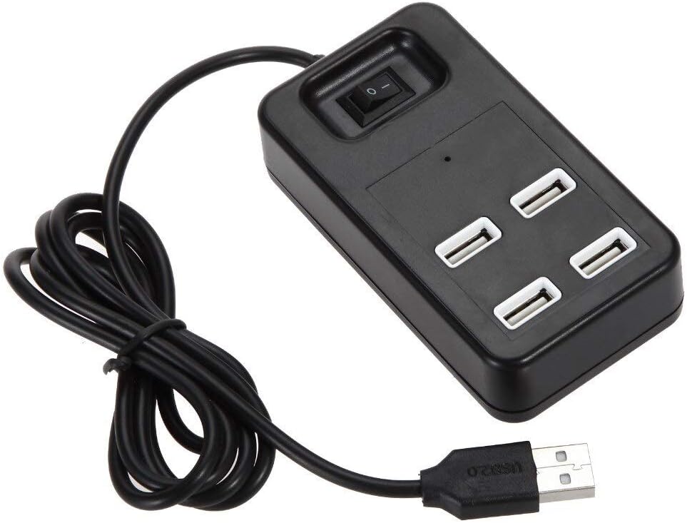 Quantum QHM6660 4 Port Hi-Speed USB Hub with Power Switch (Multicolor ...