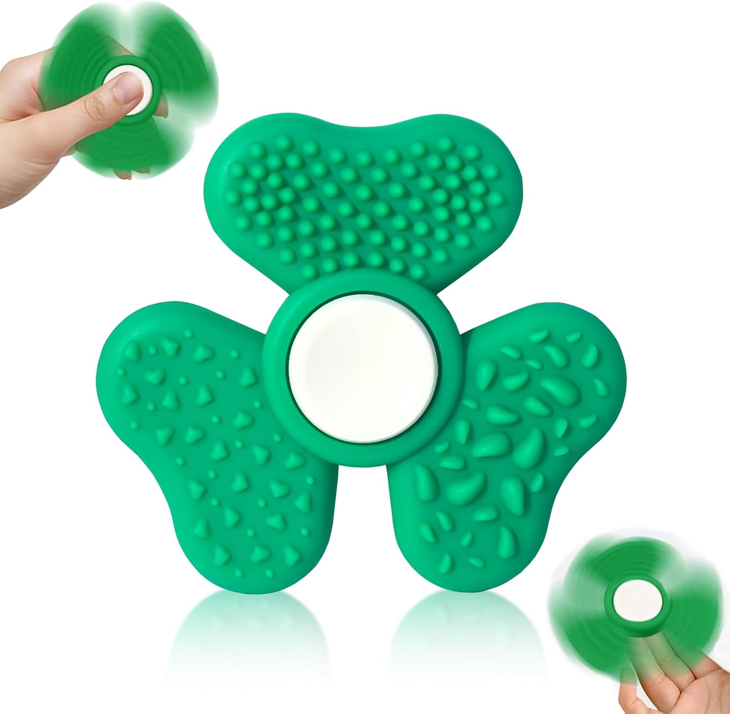 Amazon.com: Fidget Spinners for Kids, Clover Hand Sensory Toy, Textured ...
