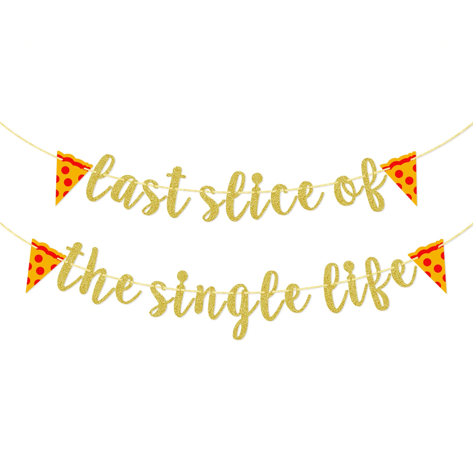 Amazon.com: Last Slice Of The Single Life Banner, Bachelorette Pizza ...