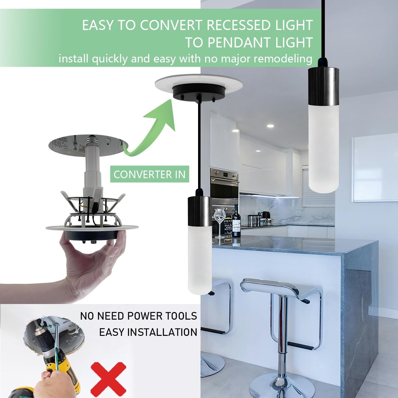 Install Recessed Light Converter 6 In Recessed Light Conversion Kit,