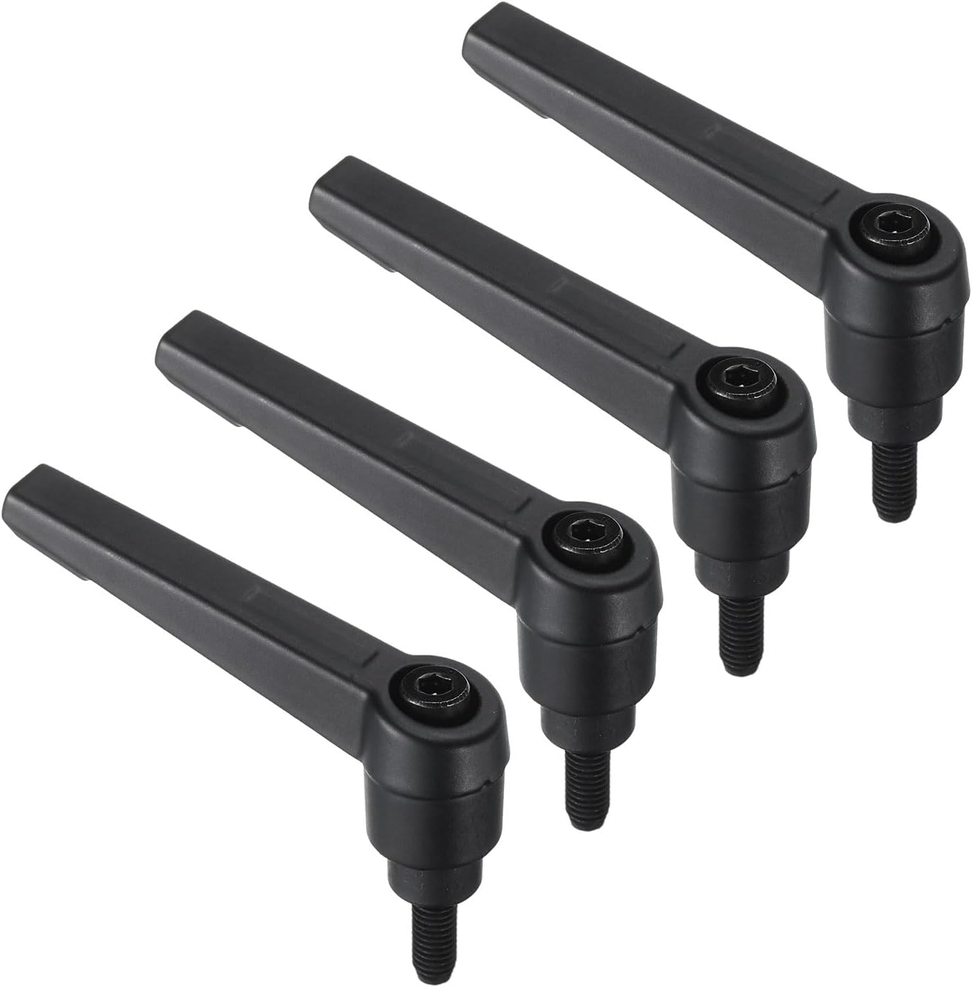 Amazon.com: uxcell 4pcs Clamping Lever Handles, M5 x 16mm Black Oxide ...