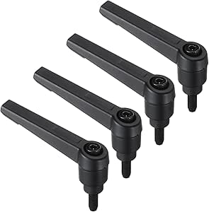 Amazon.com: uxcell 4pcs Clamping Lever Handles, M5 x 16mm Black Oxide ...