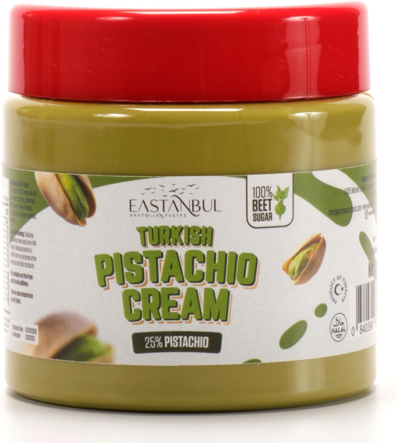 Amazon.com : Eastanbul Pistachio Cream, 7.8oz, Pistachio Butter ...