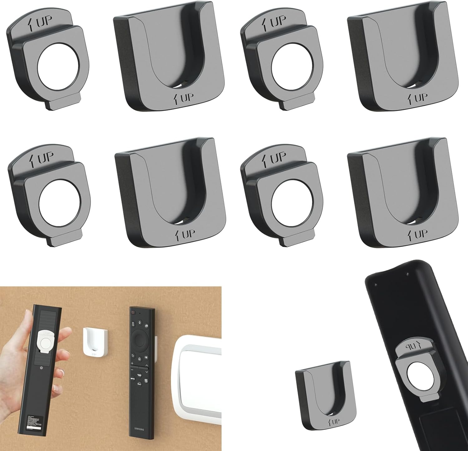 4pcs Improved Strong Magnetic Remote Control Holder,Wall Mounted Remote ...