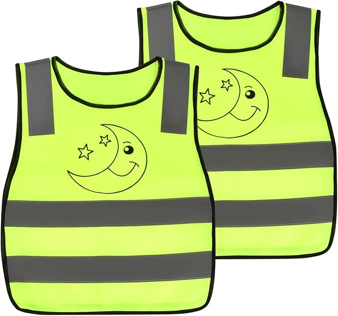 Cozlly Kids Hi Vis Vests, 2pcs High Vis Vests 40 x 45cm High Visbility ...