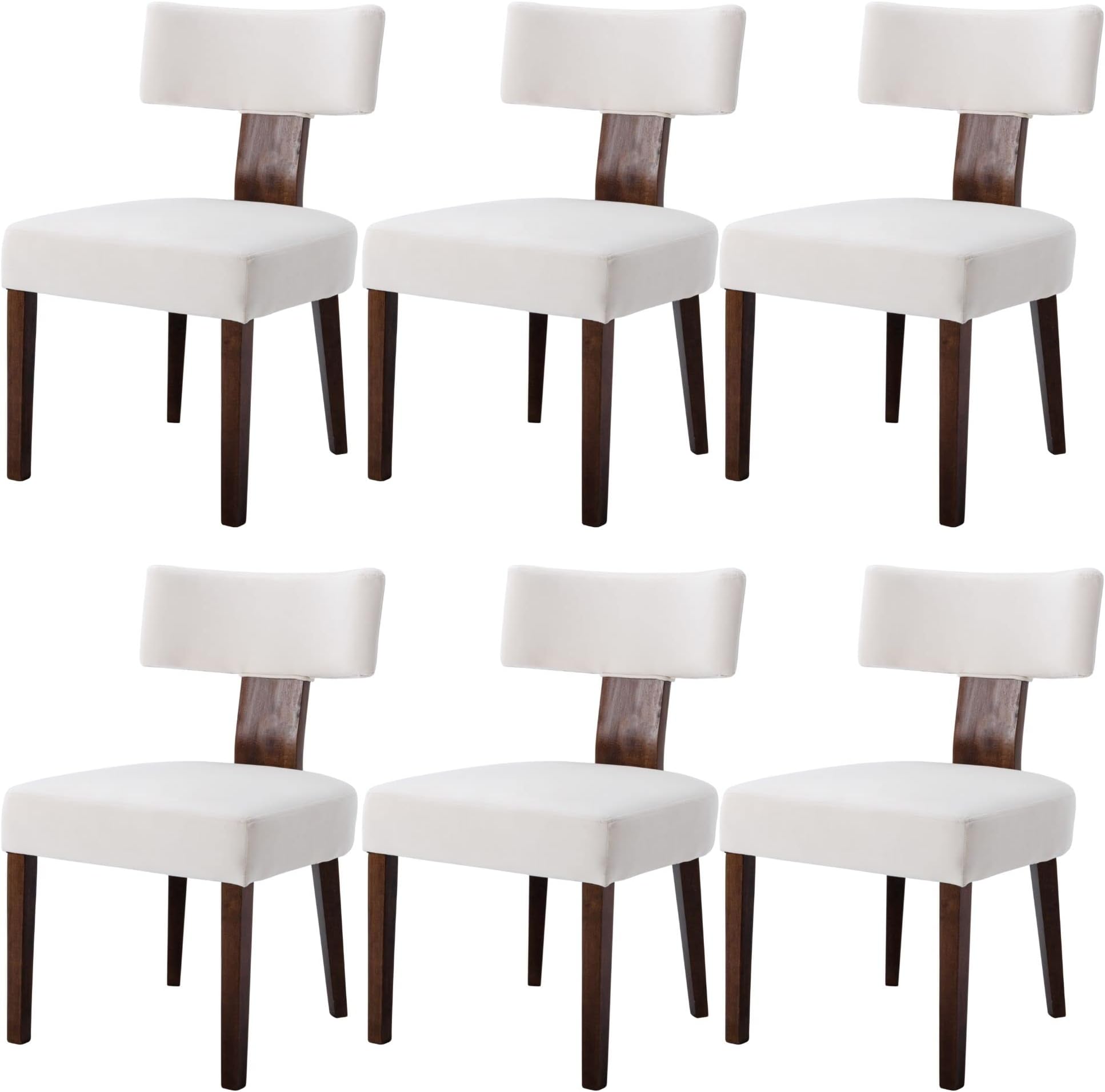 Amazon.com - BESTANO Modern Dining Chairs Set of 6, Comfy Upholstered ...