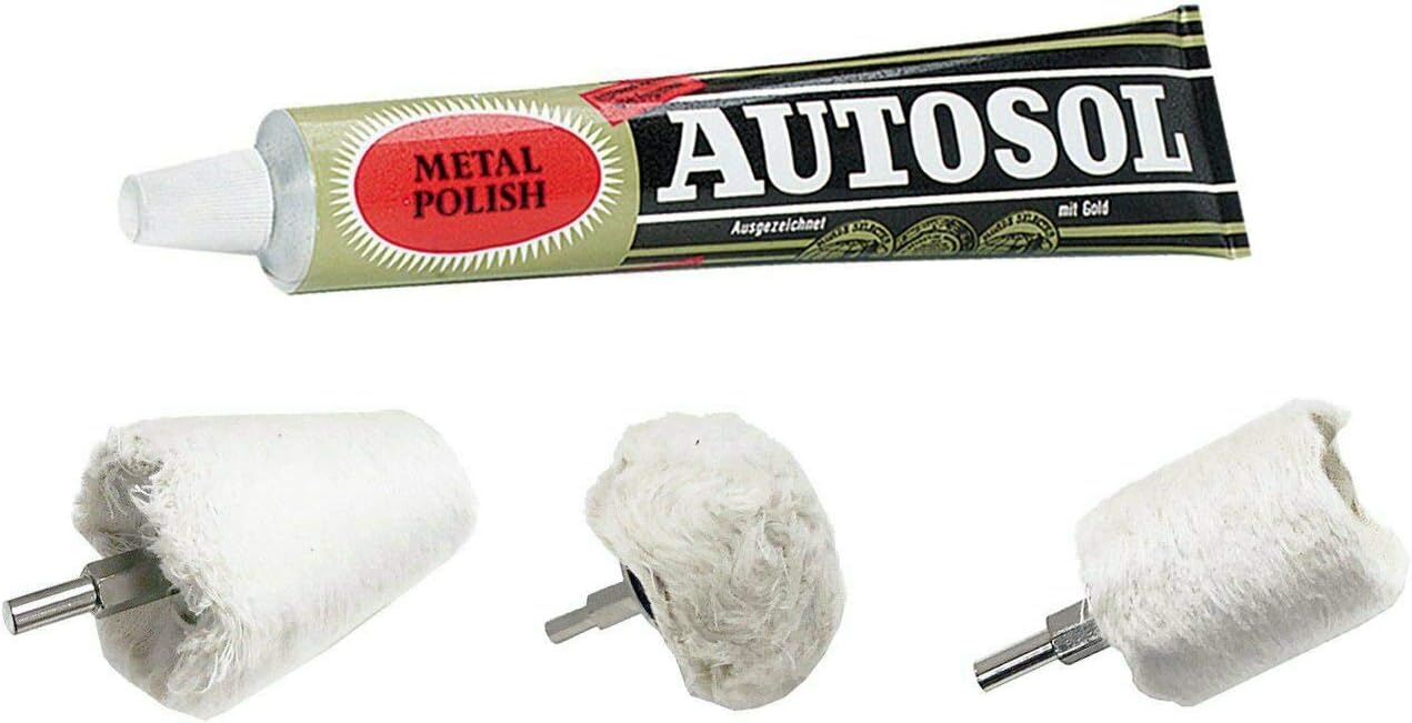 Amazon.com: Autosol Metal Chrome Aluminum Polish Buffer with 3pc Drill ...
