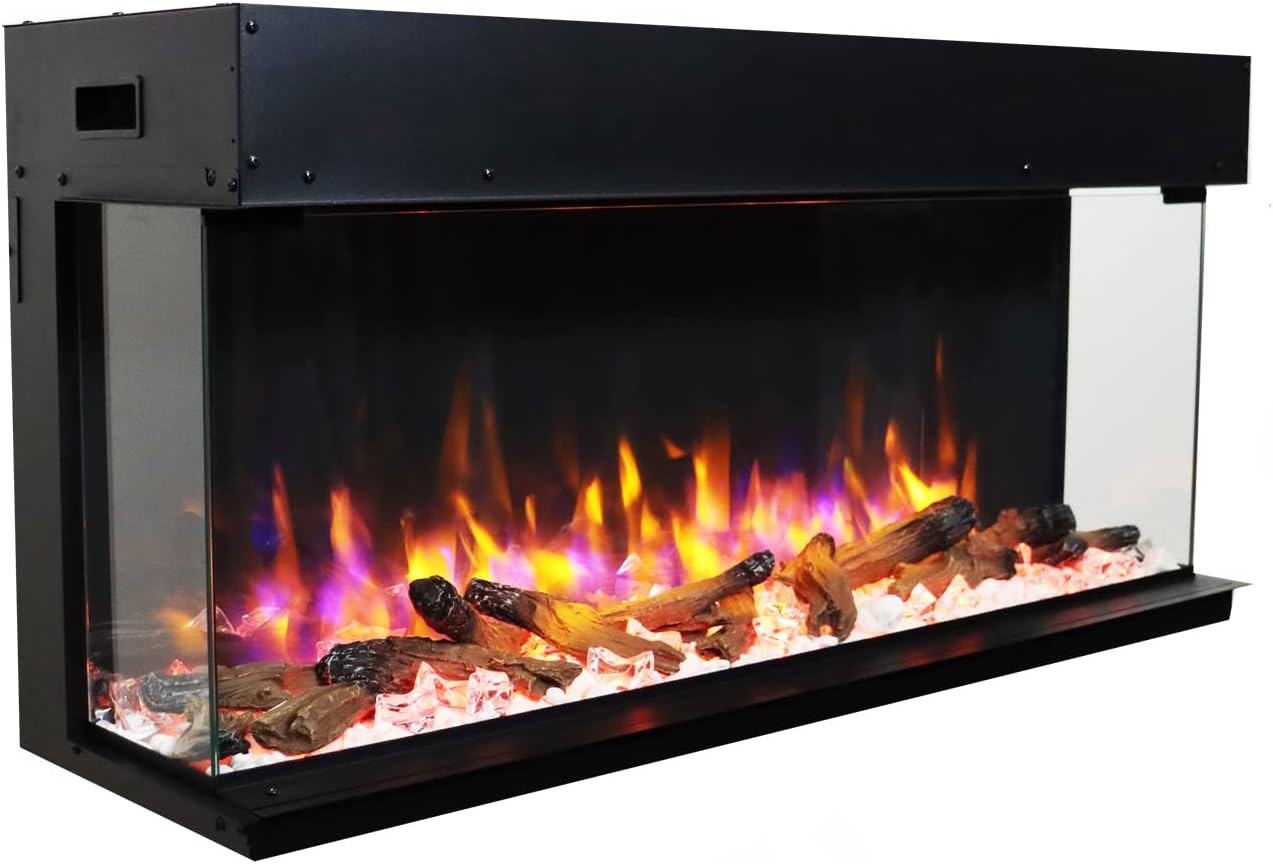 Endeavour Fires 48''/1230mm Rosedale 3D Media Wall Inset Electric ...