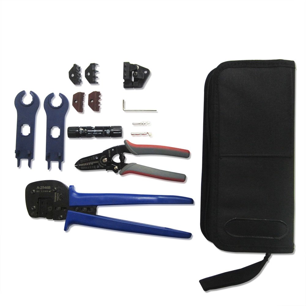 NUZAMAS Solar Panel Crimping Tool Wire Crimper Stripper Tools Set Solar ...