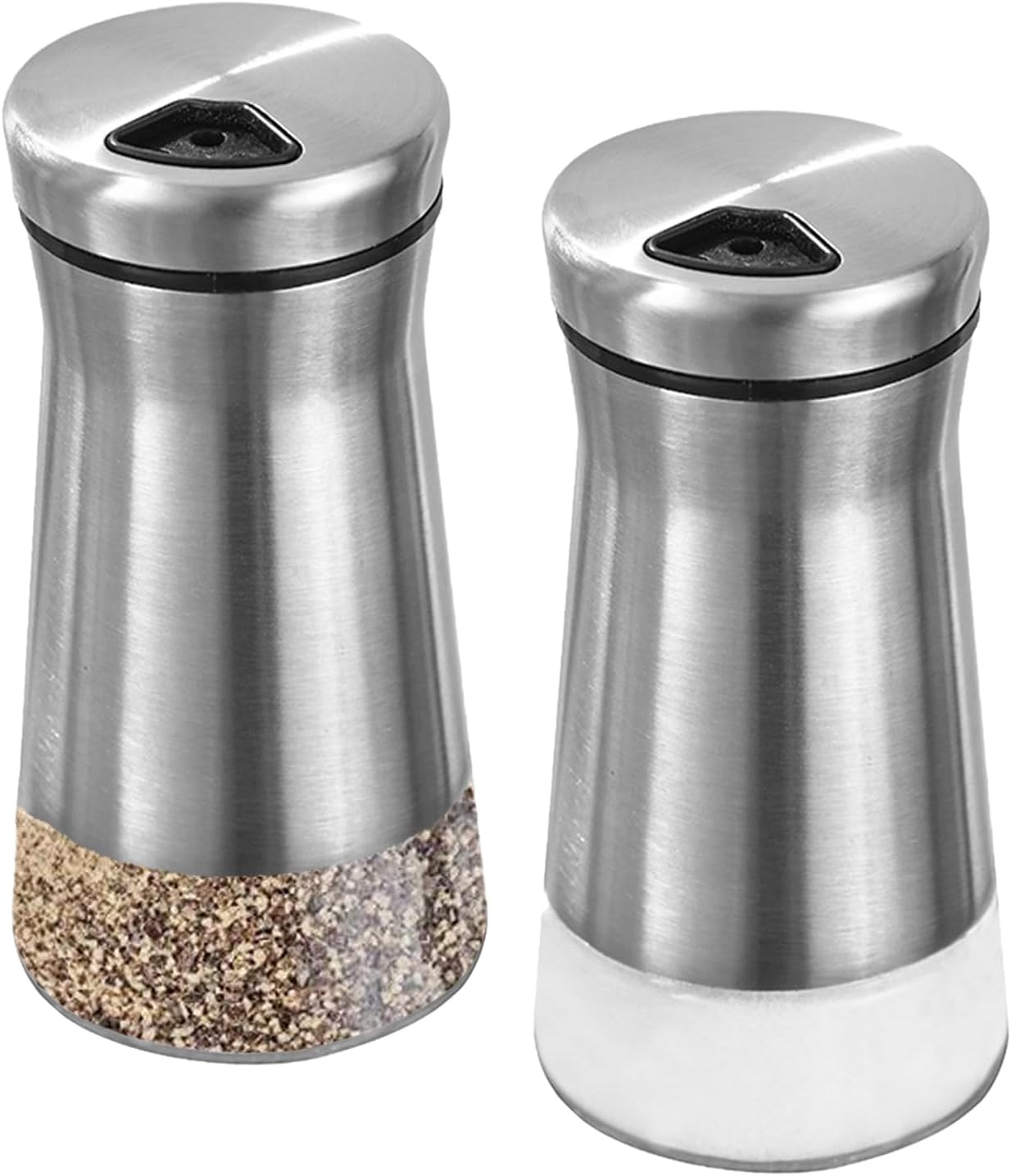 Juego de 2 Saleros y Pimenteros con lid Salero con Agujeros Ajustables ...