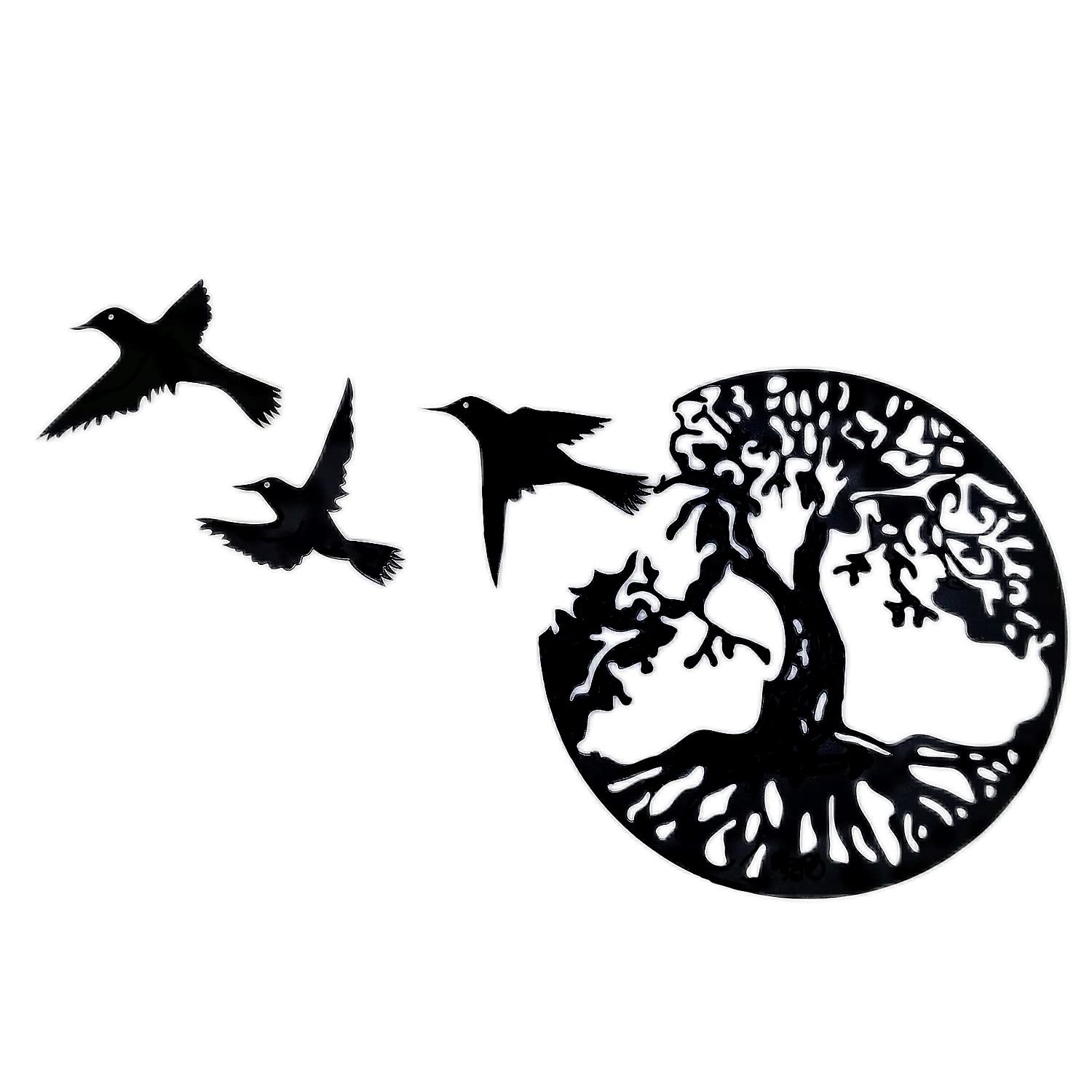 Tree And Bird Silhouette Tattoo