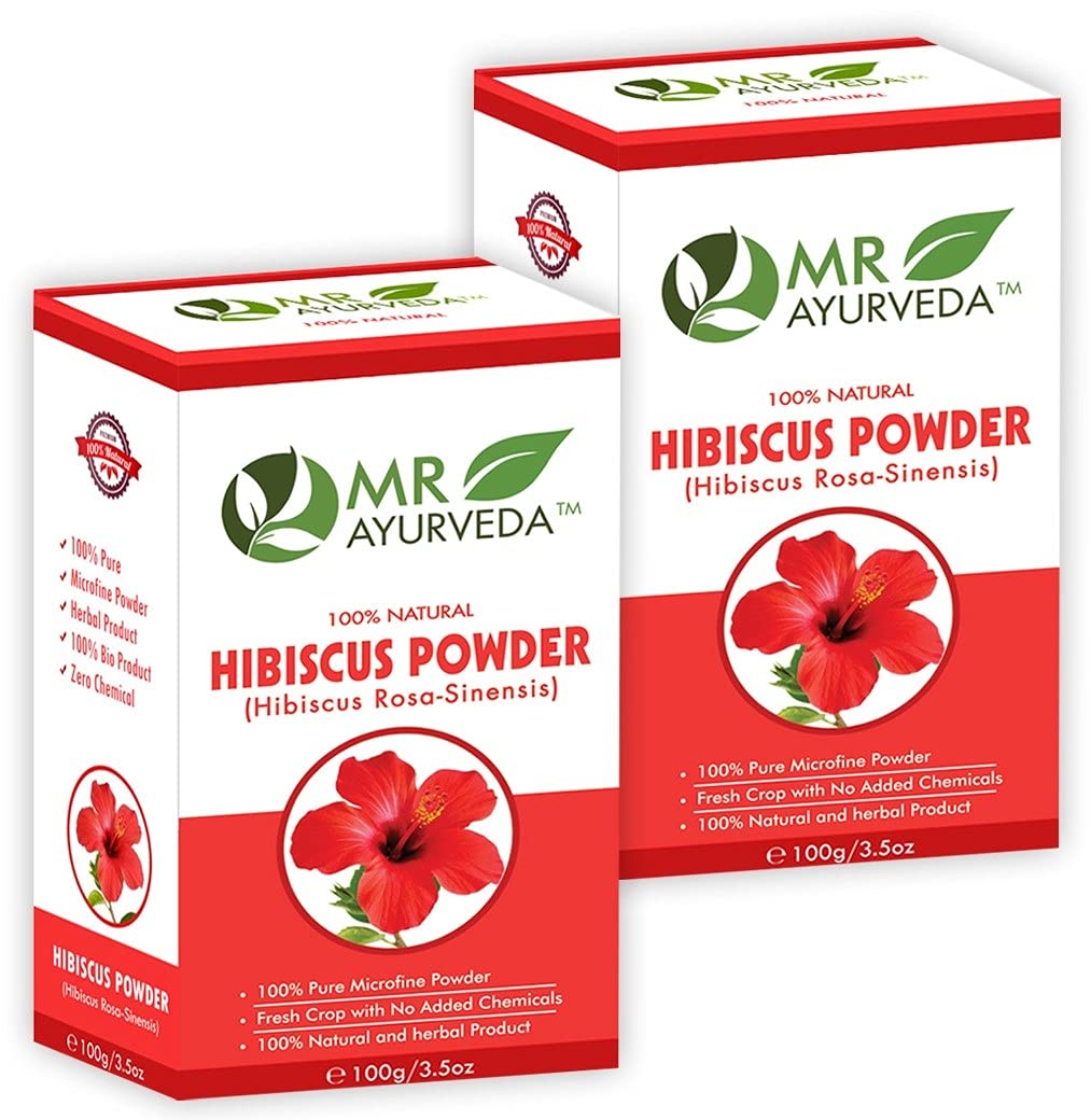 MR Ayurveda 100% Organic Hibiscus Powder | Hibiscus Flower Powder ...