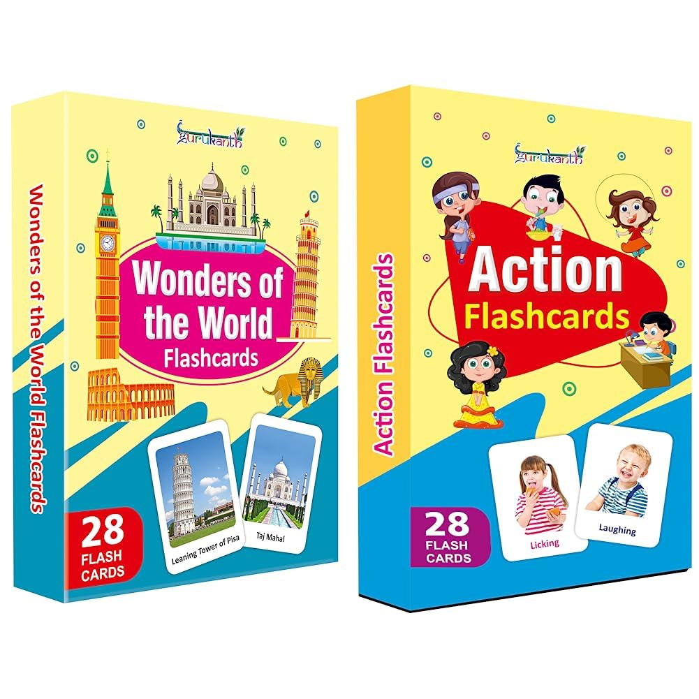 Buy Storio Wonders of The World Flash Cards & Action Flash Cards for ...
