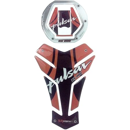Speedwav Customize Blue Bajaj Pulsar RS 200 Tank Pad & fuel cap Sticker ...
