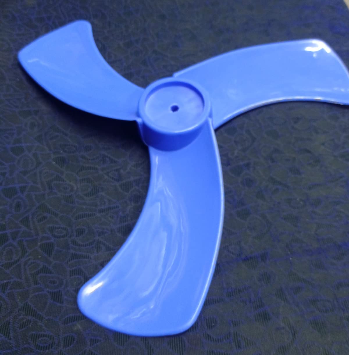 Plastic 3 Leaves Bult Fan Blade (9.5 inch) Sky Blue Colour(00-1 ...