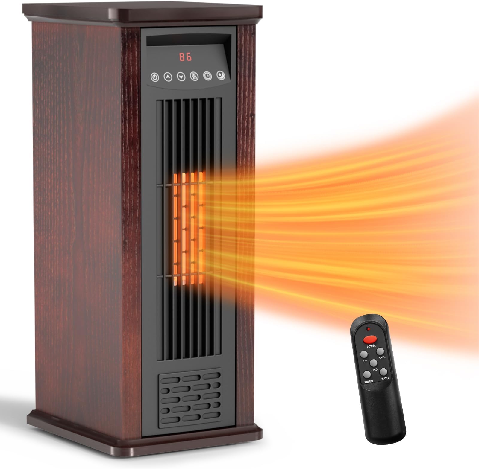 Amazon.com: LifeSmart Tower Heater, Portable Indoor 23" Infrared Quartz ...