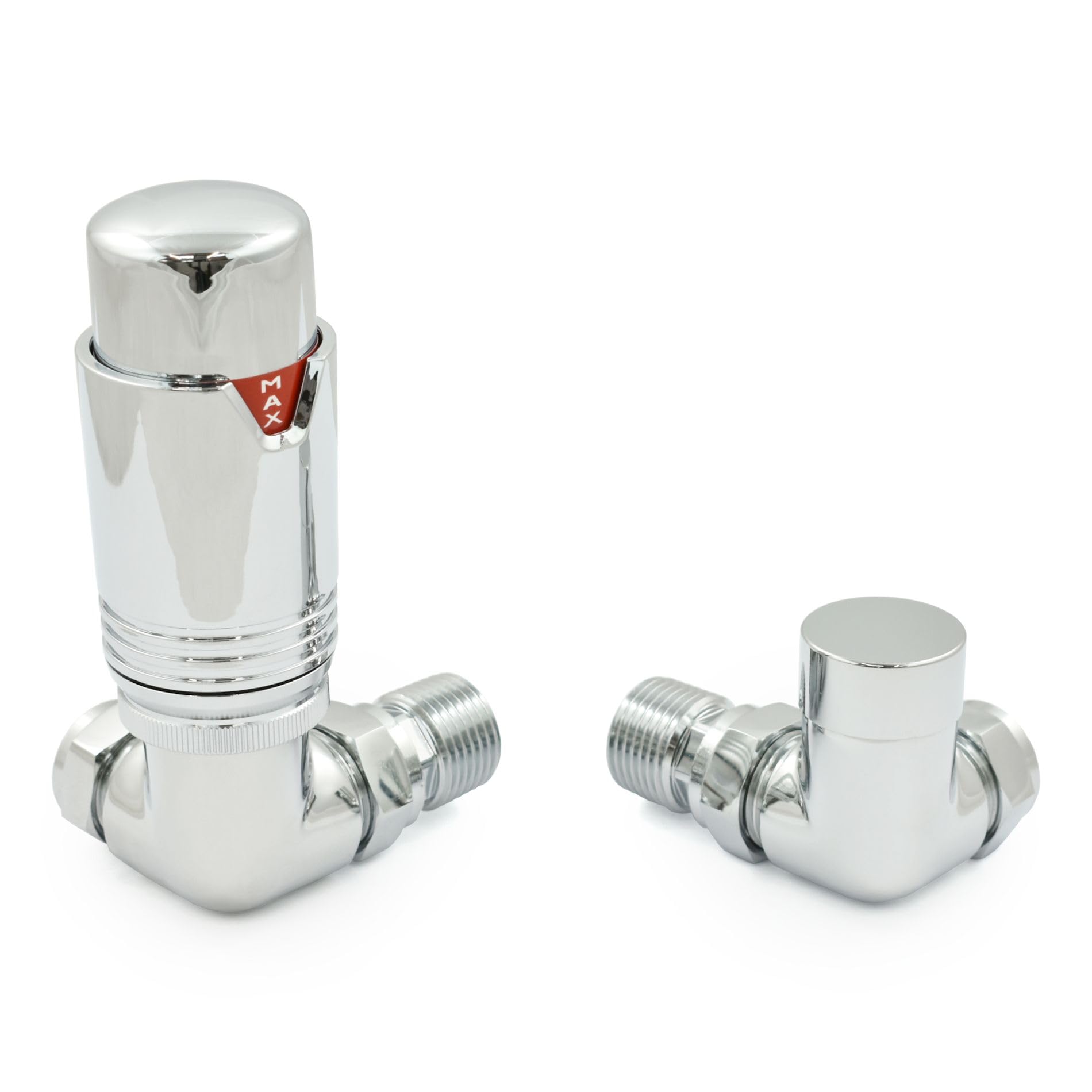 Thermostatic Radiator Valve Chrome Corner TRV Style (Chrome) – BigaMart