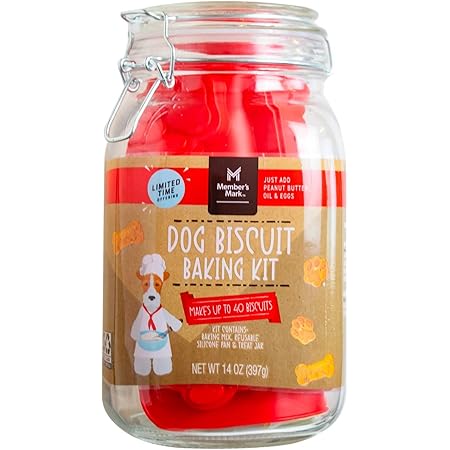 Amazon.com : Member's Mark DIY Dog Biscuit Baking Kit + Treat Jar (14 ...