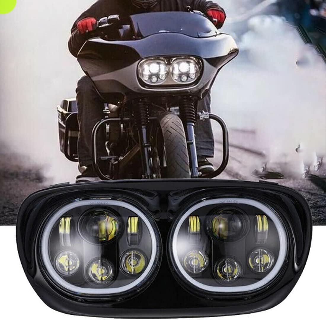 Amazon.com: Dual LED Headlight for Motorcycle Road Glide 2004 2005 2006 ...