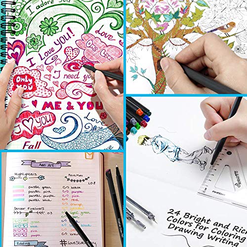 24 Fineliner Color Pens Set $6.38 (20% OFF Coupon) - Mojosavings.com