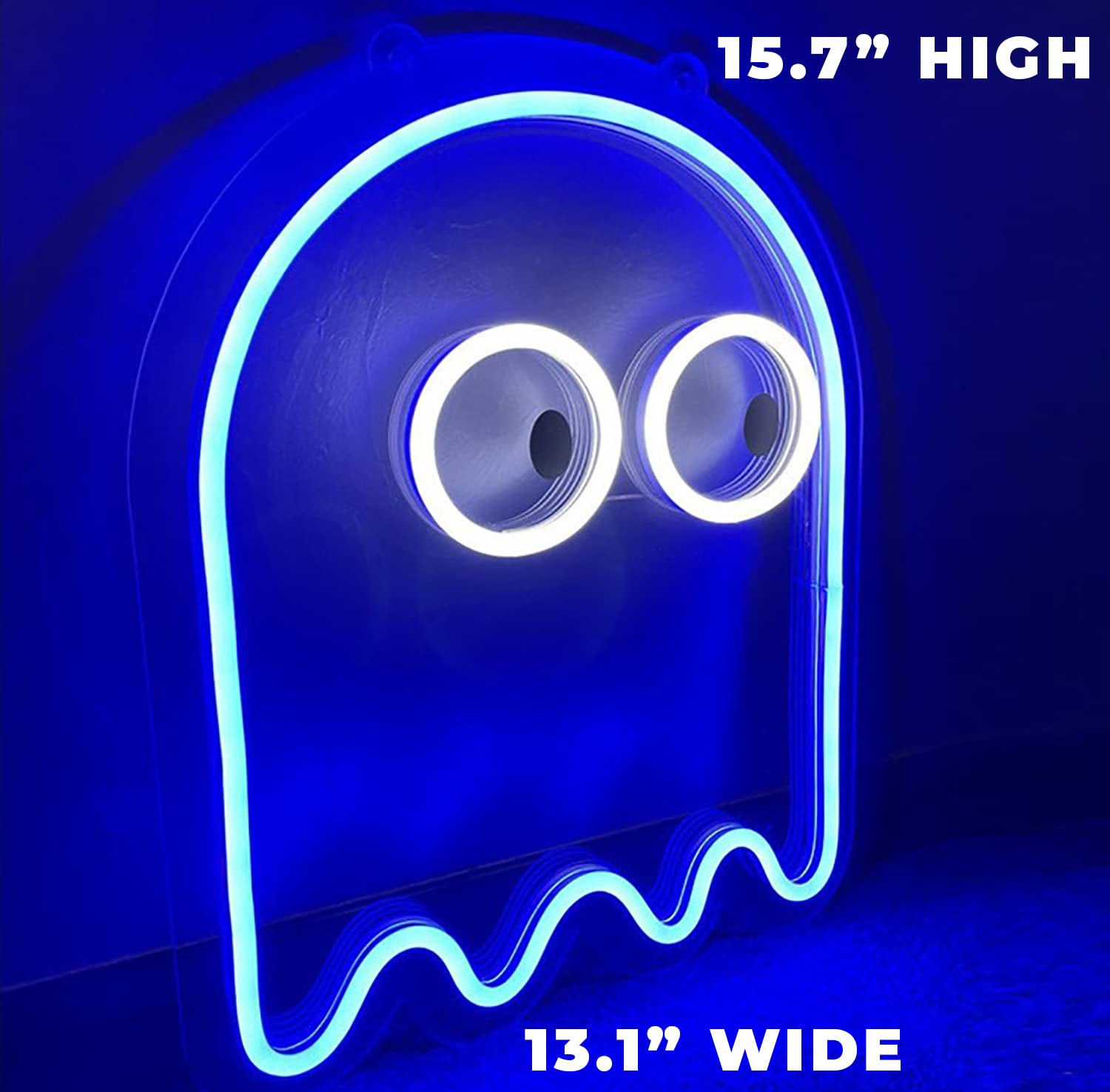 Pacman Ghost Neon Wallpaper LD031 Pacman Blue Ghost Scared Video