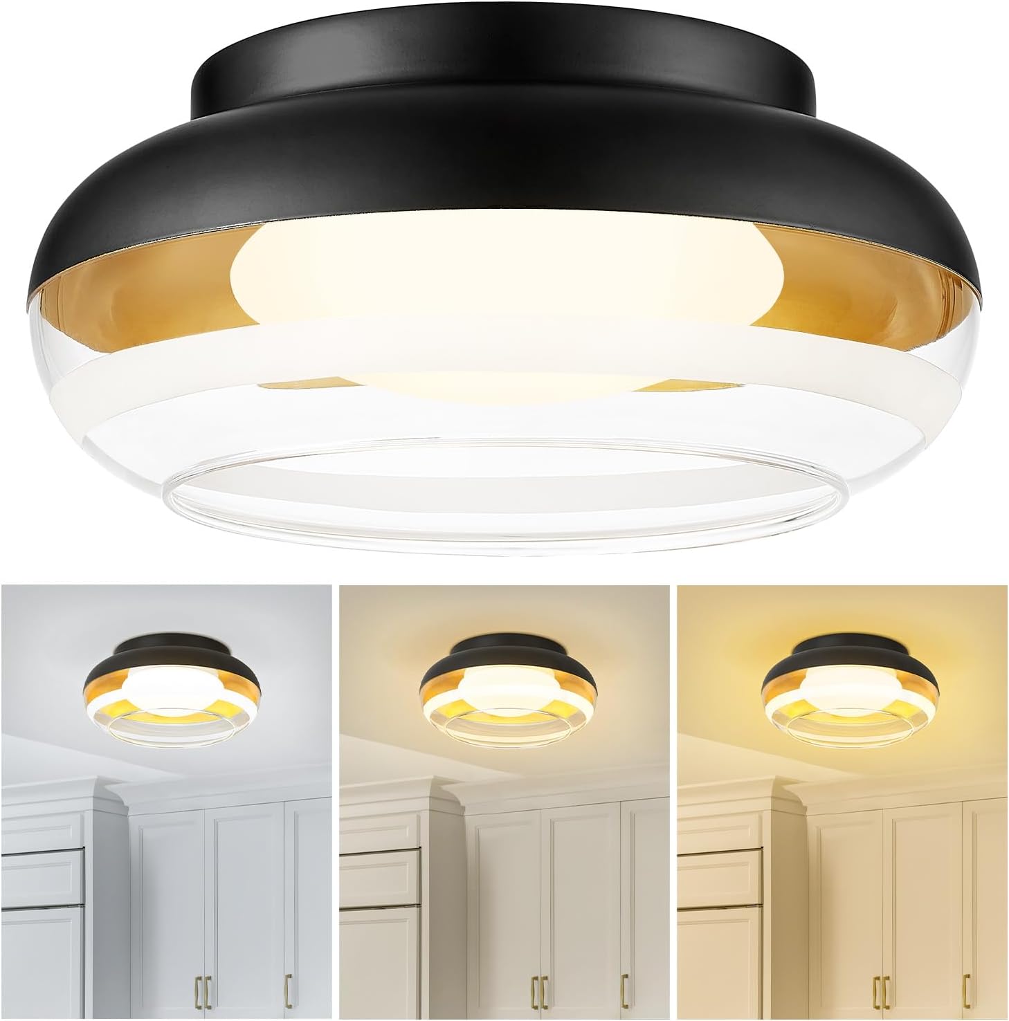 zeyu 12W LED Dimmable Flush Mount Ceiling Light, 12 Inch Close to ...