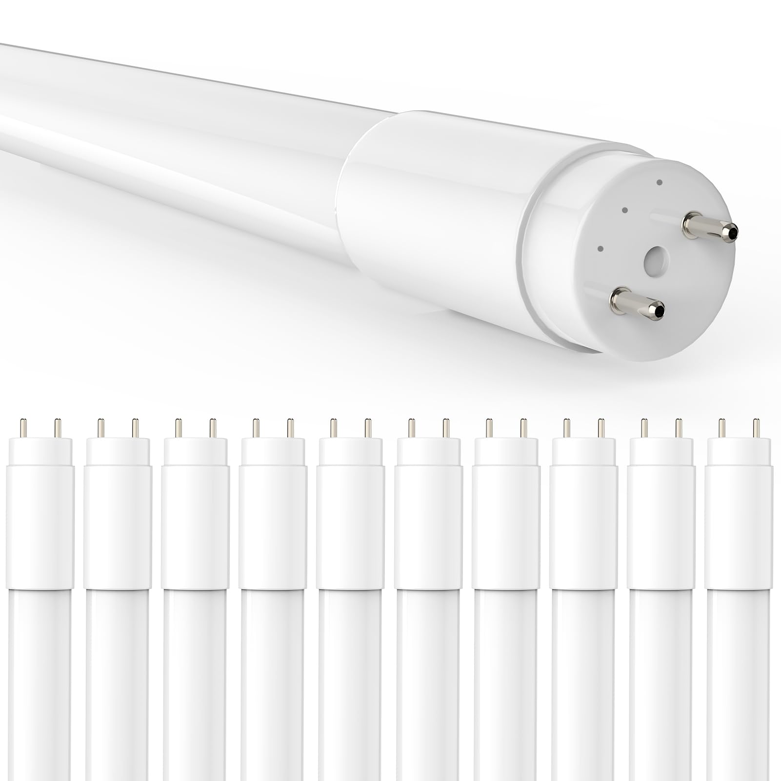 JESLED 10Pack T8 LED Bulbs 4 Foot,4FT T8 Fluorescent Replacement,Type A ...