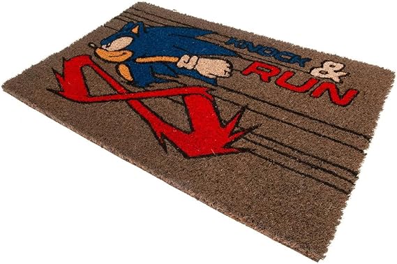 Amazon.com: Sonic The Hedgehog (Knock And Run) 60 x 40cm Coir Doormat ...