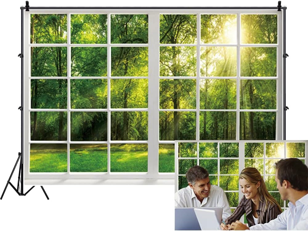 Amazon.com : Window Backdrop,Yeele 5x3ft Spring Forest Background for ...