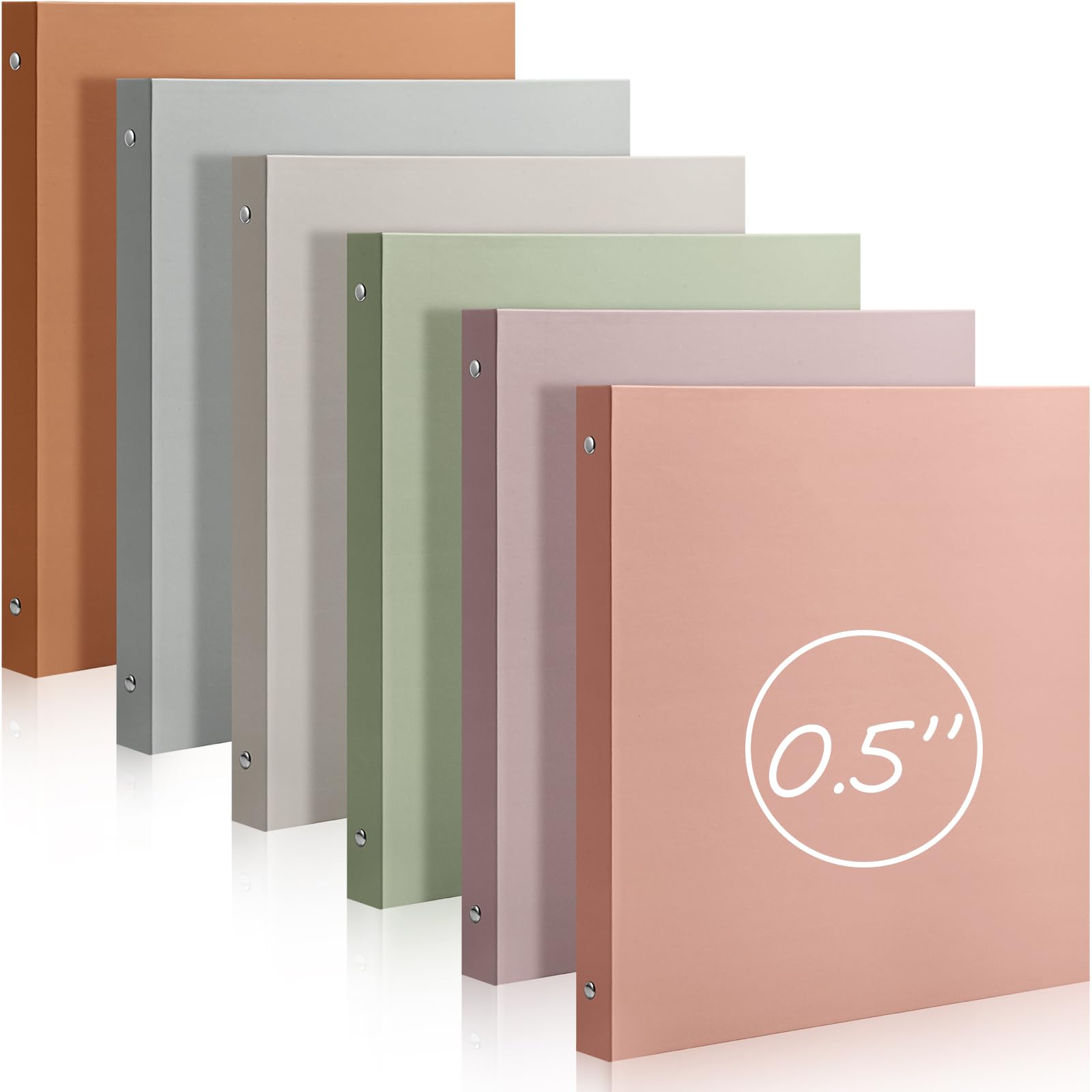Snapklik.com : Cholemy 6 Pcs 3 Ring Binder, Heavy Duty Round Binders