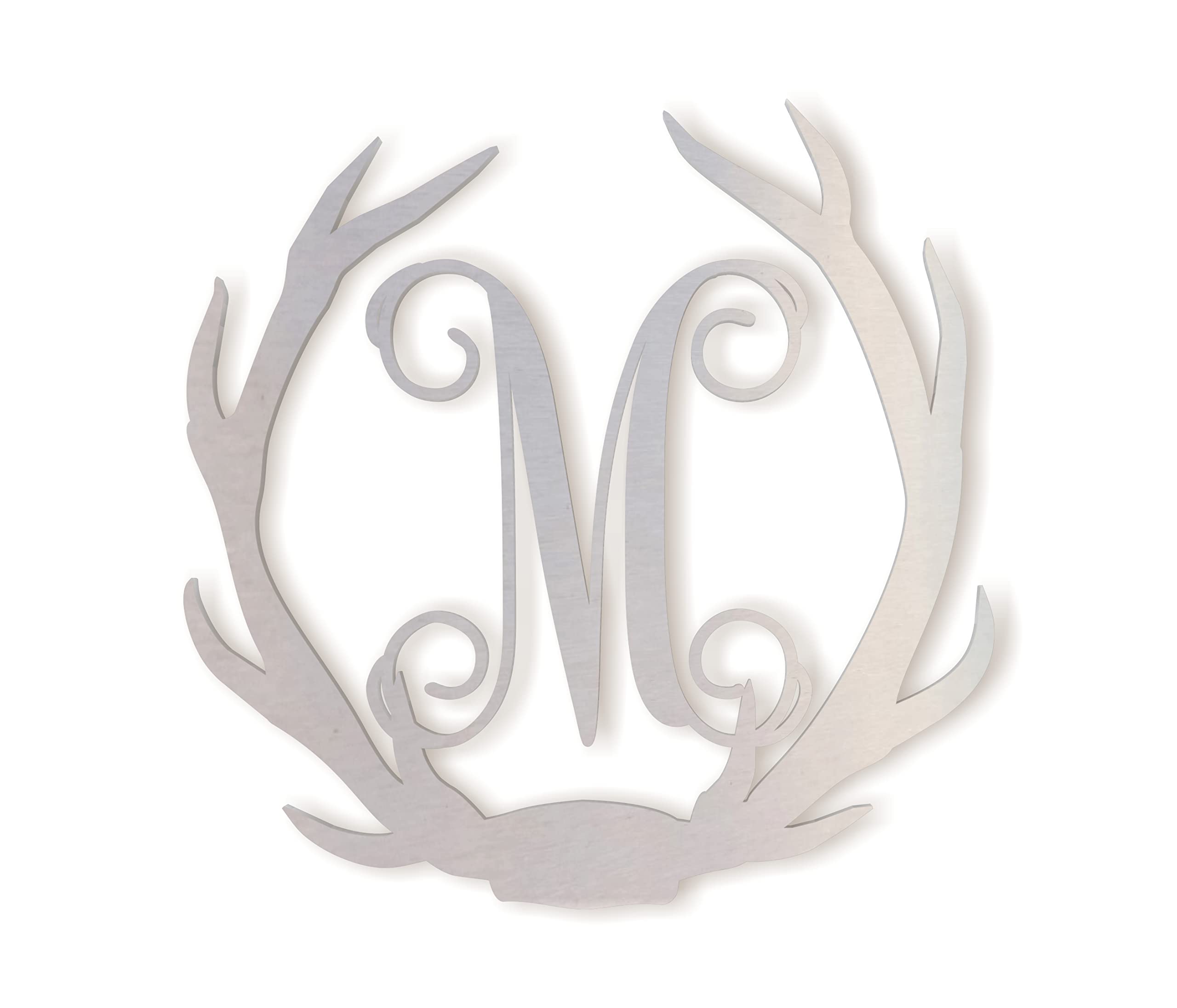 Amazon.com: Metal Hunting Wall Decor Deer Antler Monogram Letter M for ...