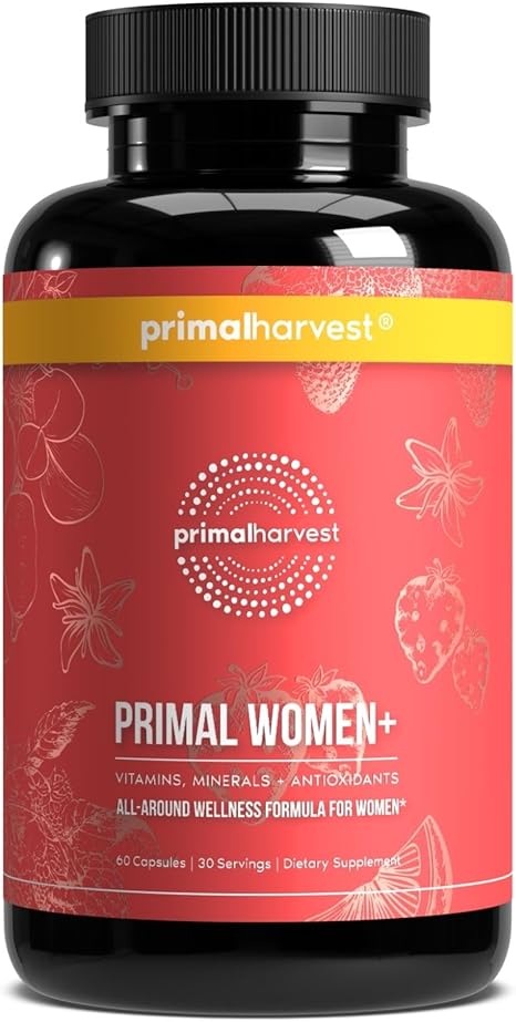 Amazon.com: Primal Harvest Women+, Woman's Multivitamin Vitamin A ...