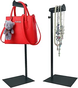 Amazon.com: WFENFZS 2pcs Metal Black Bag Display Rack Women Handbag ...